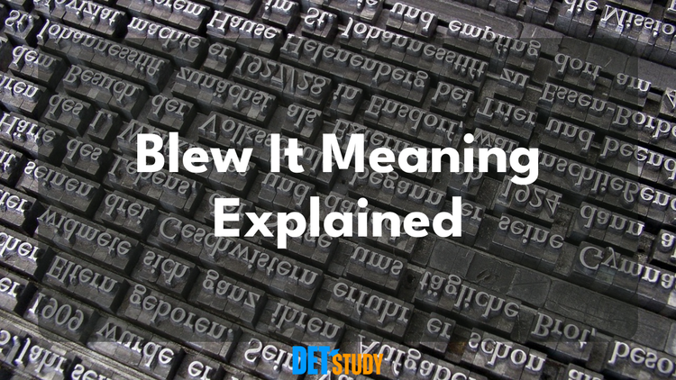 Blew It Meaning: Understanding This Common Expression in English ...